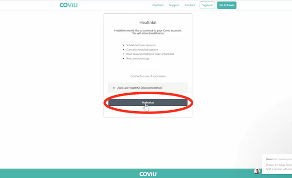 Halaxy session integration with Coviu