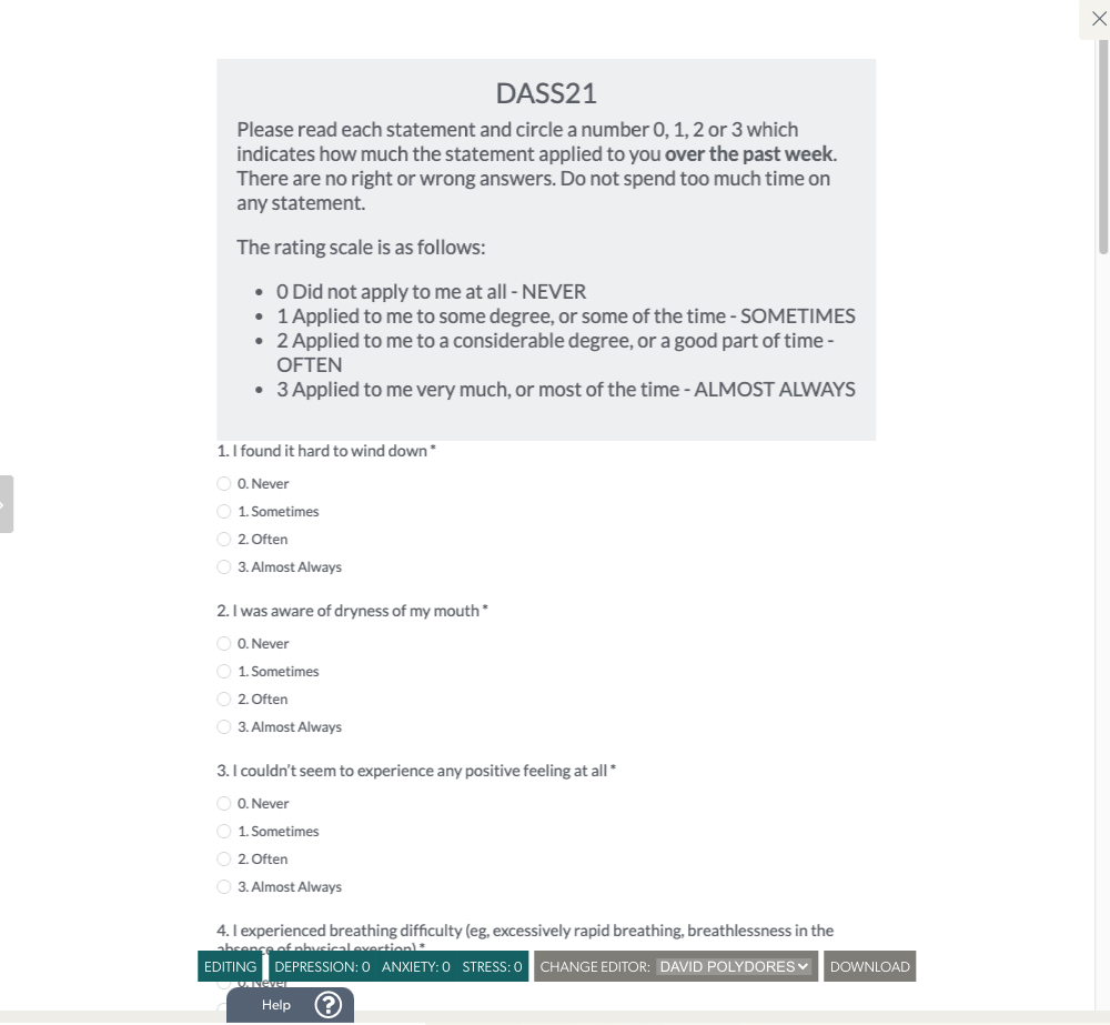 How to install and use the Depression Anxiety Stress Scales (DASS-21 ...