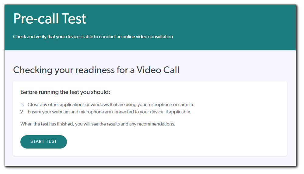 How to Use the Coviu Pre-call Test