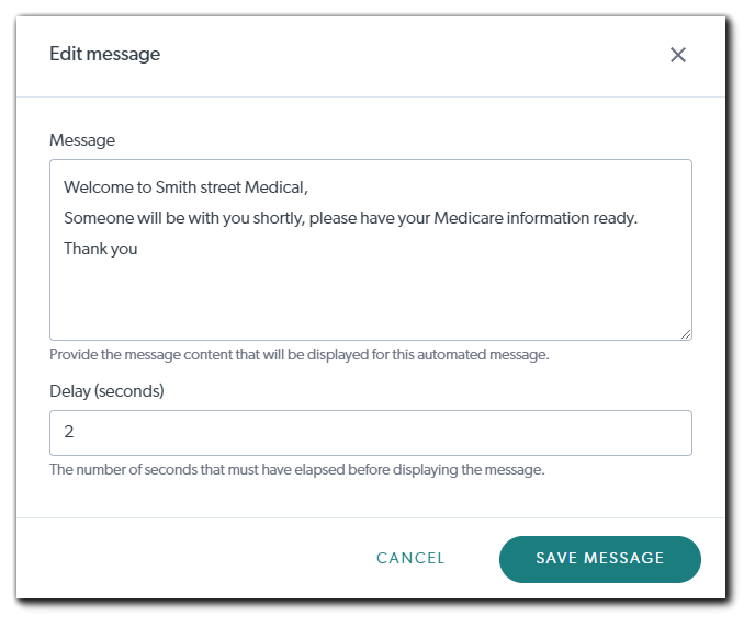 How to Configure Automated Messages for the Waiting Area