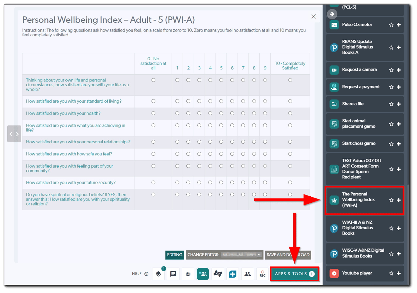 How to Install and Use The Personal Wellbeing Index (PWI-A) App