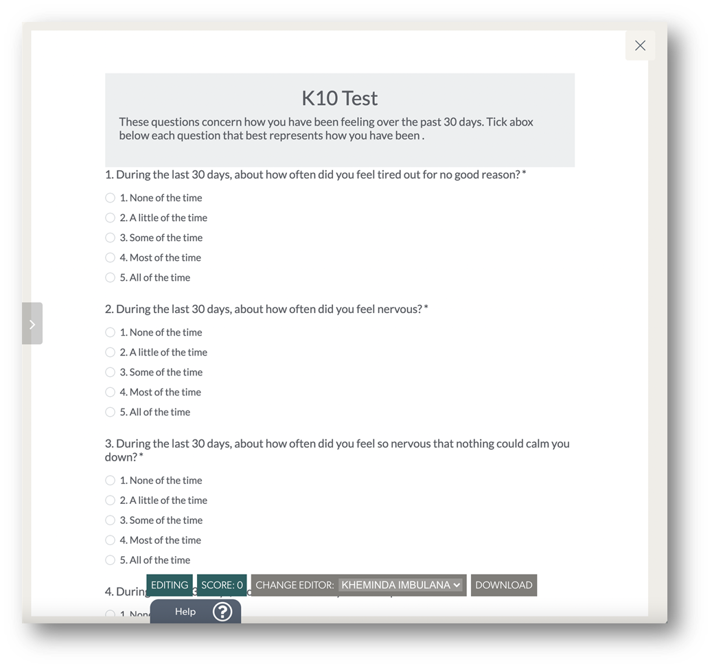 How to Install and Use the Kessler Psychological Distress Scale (K10) App