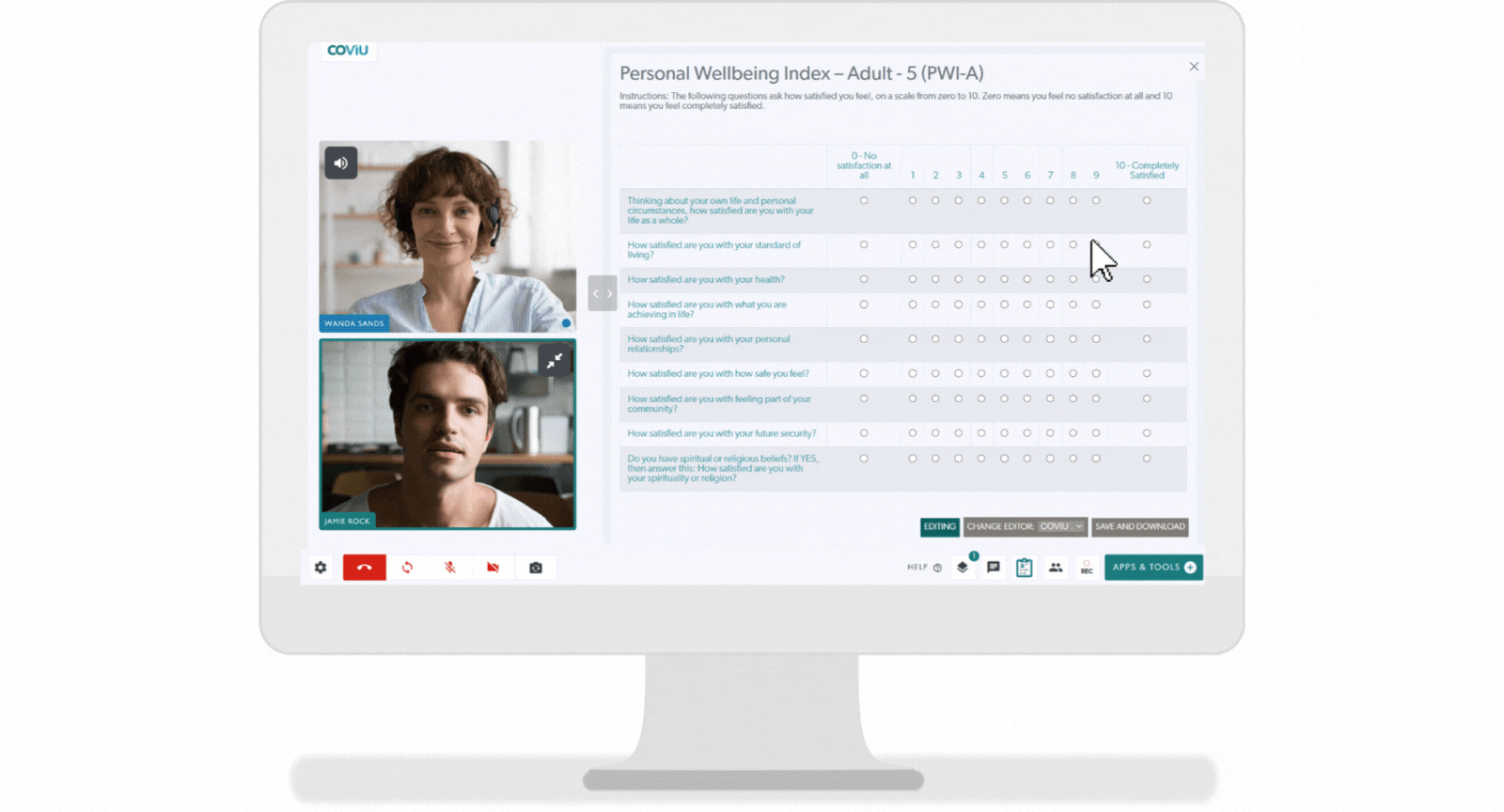 Personal Wellbeing Index - Adult (PWI-A) Form