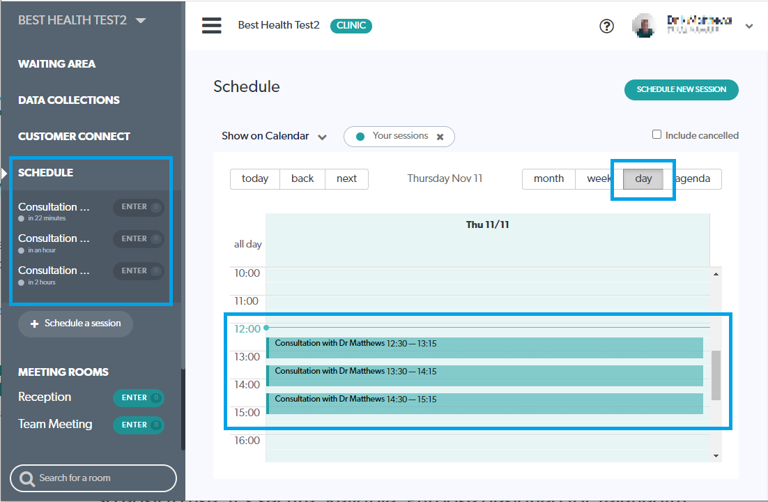 What are User Rooms and Scheduled Sessions?
